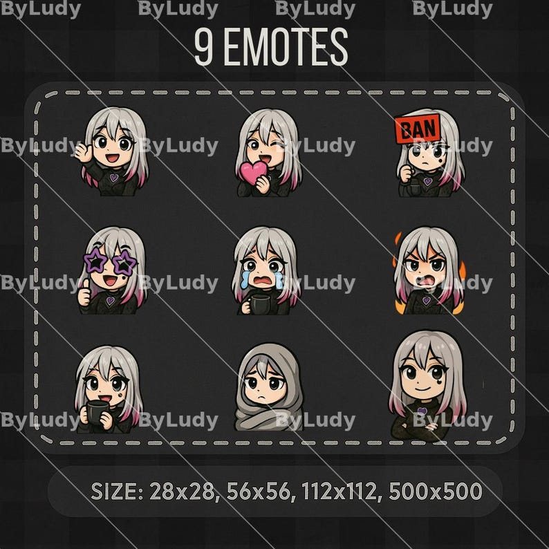 Sable Ward Chibi Emotes Pack | 9 Twitch Emotes | Dead by Daylight ...
