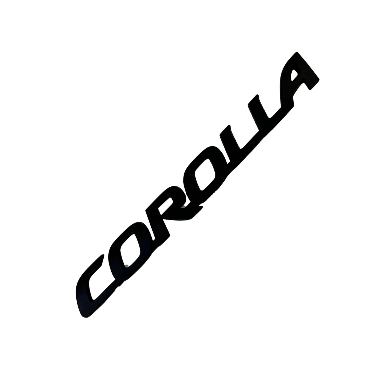 Toyota Corolla Emblem – Matte Black Rear Lettering Overlay Badge - Etsy