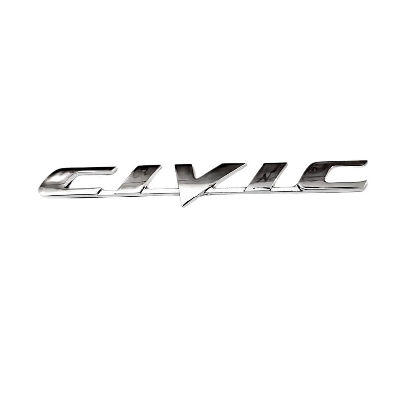 Honda Civic Chrome Logo Badge Emblem Overlay – Tailgate Boot Lettering ...