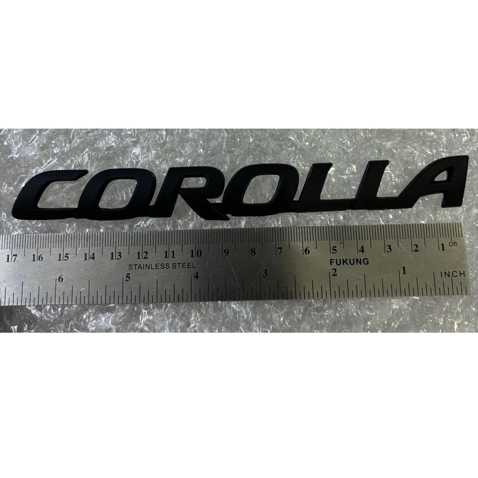 Toyota Corolla Emblem – Matte Black Rear Lettering Overlay Badge - Etsy