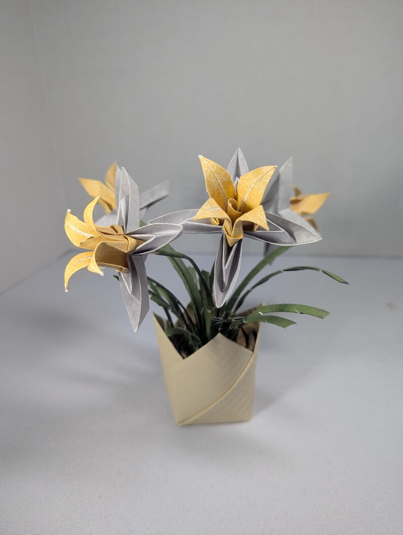 Origami Daffodil Flower Bouquet - Etsy