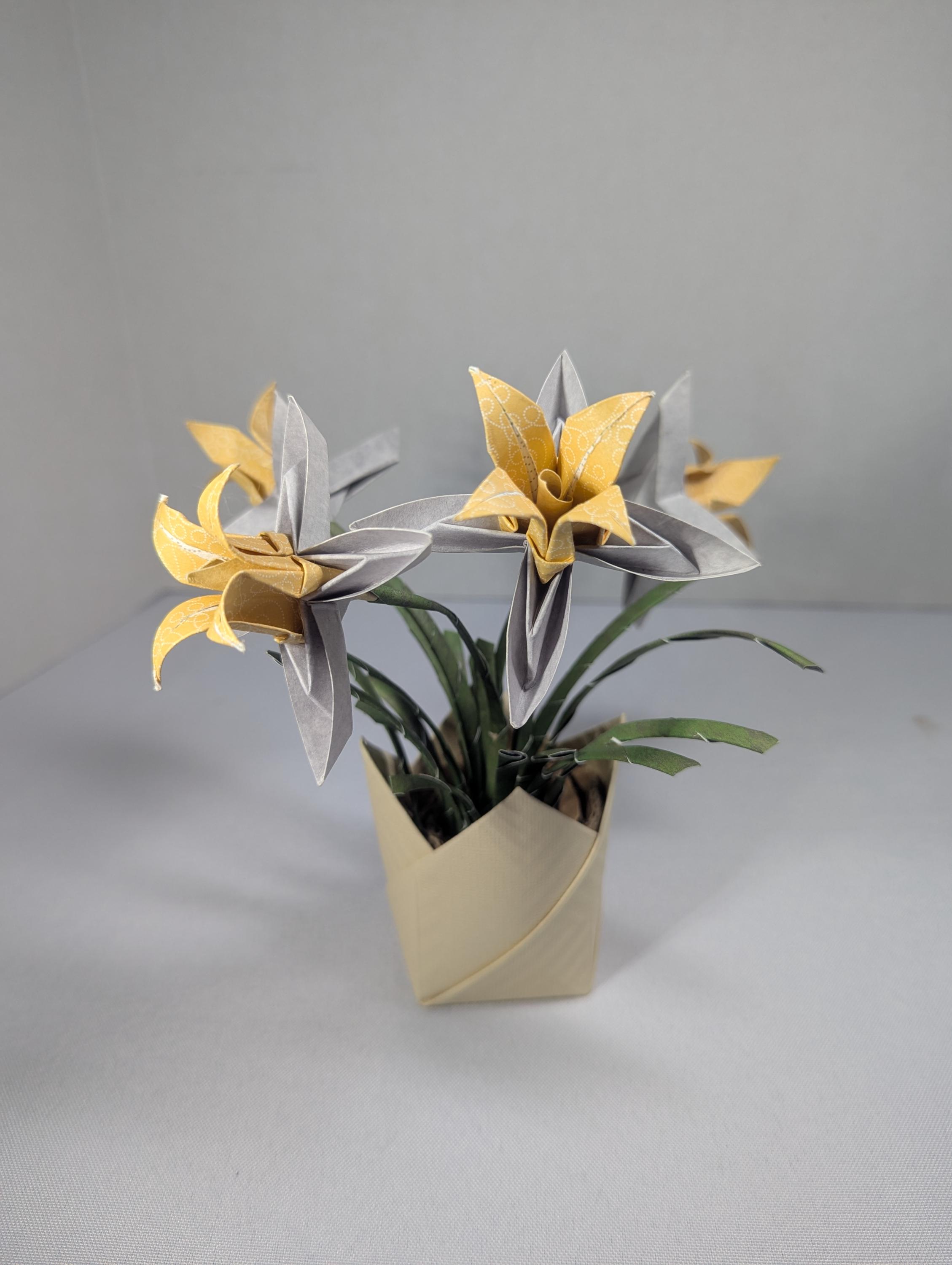 Origami Daffodil Flower Bouquet - Etsy