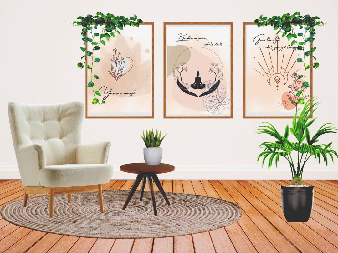 Boho, Self-love, Calm, Yoga, Poster, Living Room, Relaxation, Peace ...
