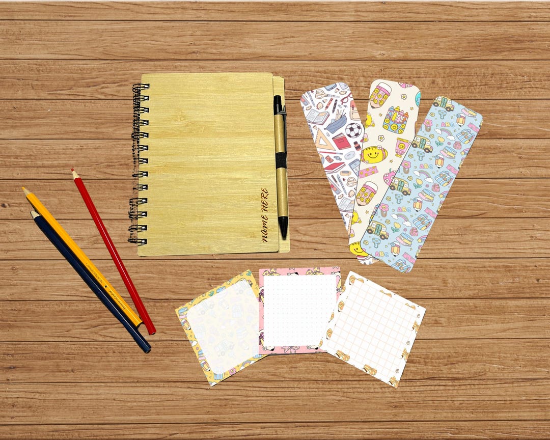 Personalized Teacher Gift Set | Custom Engraved Wooden Notebook ...