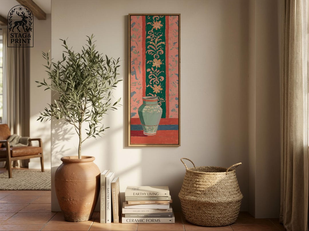 Matisse Style Vertical Vase Canvas: Statement Framed Wall Art SC0018 - Etsy