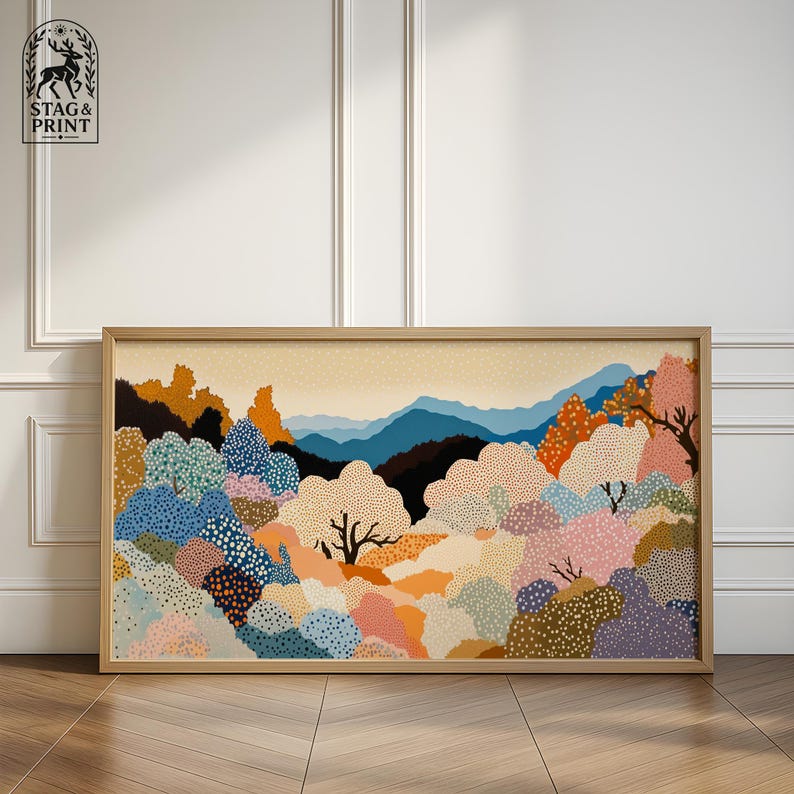 Impressão artística de paisagem japonesa: pôster panorâmico inspirado ...