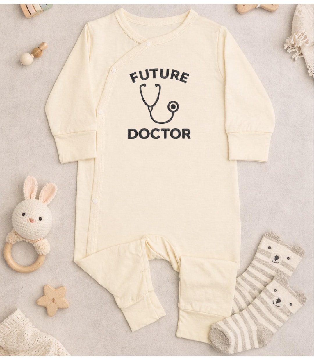 Future Doctor Embroidered Baby, CUSTOM Name Medical Bodysuit ...
