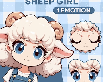 Girl Pngtuber | Premade Cute Chibi Vtuber Model | Reactive PNG for ...