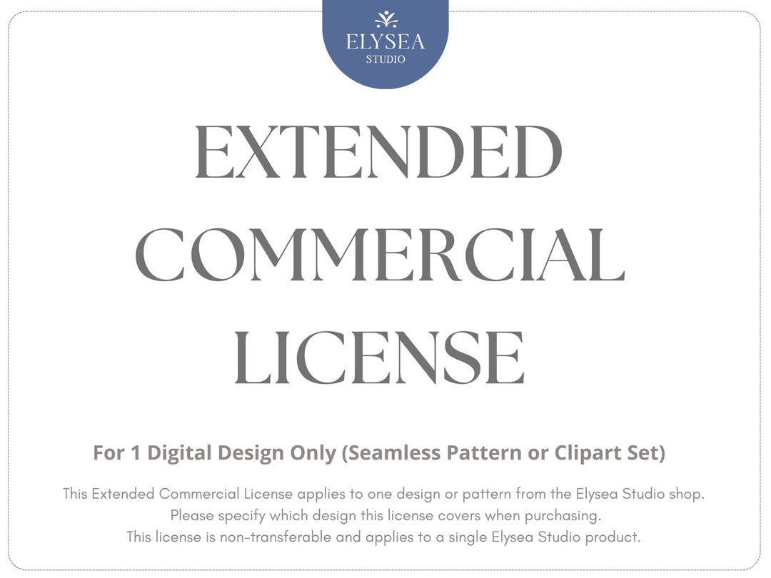 Extended Commercial License – for 1 Digital Design Only (seamless ...