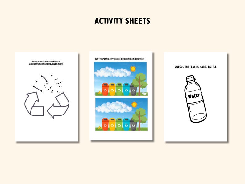 Recycling Activity Pack for Kids | Eco-friendly Worksheets for Ages 6–11 | Fun Printable ...