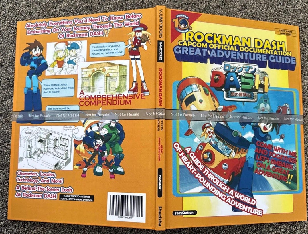 Mega Man Legends Rockman Dash Ps1 Hardcover Repro Guide English ...