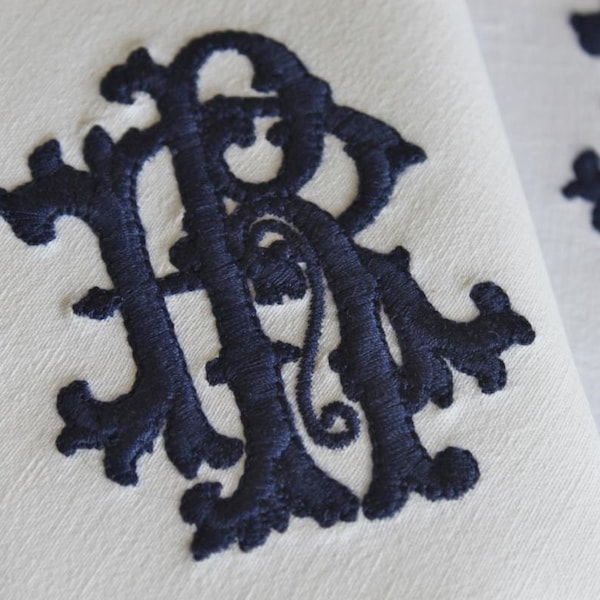 Monogram Linen - Etsy