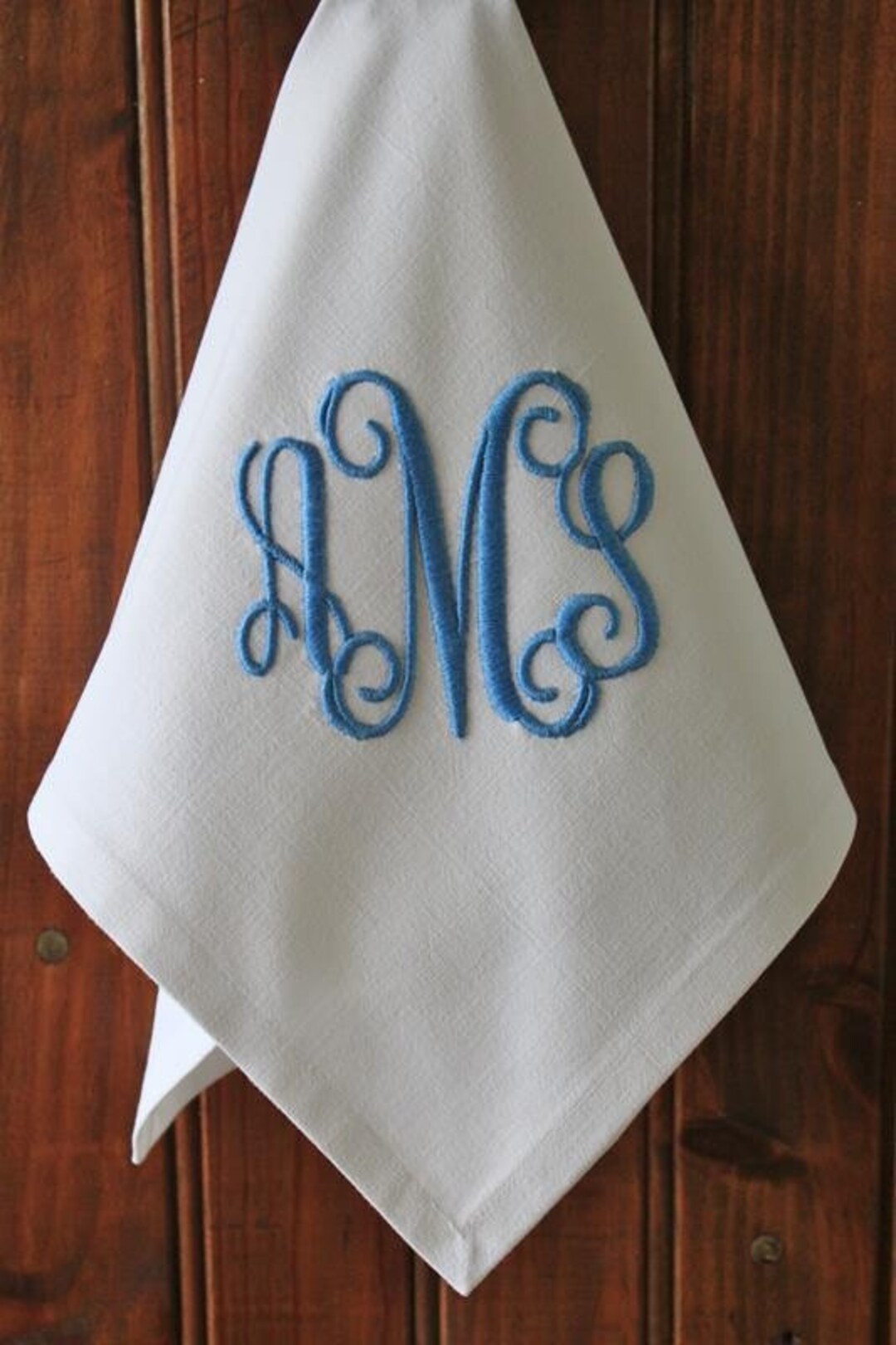 Custom Linen Napkin Embroidered Monogram Napkin Dinner - Etsy