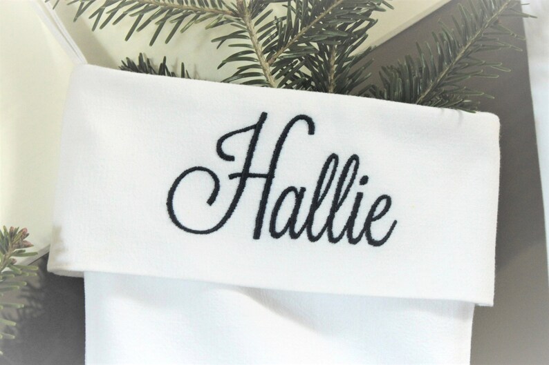 Personalized Embroidered Christmas Linen Stocking Add Any Name or ...