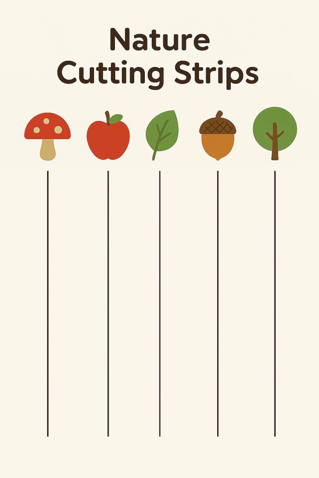 Nature Cutting Strips for Toddlers - Etsy