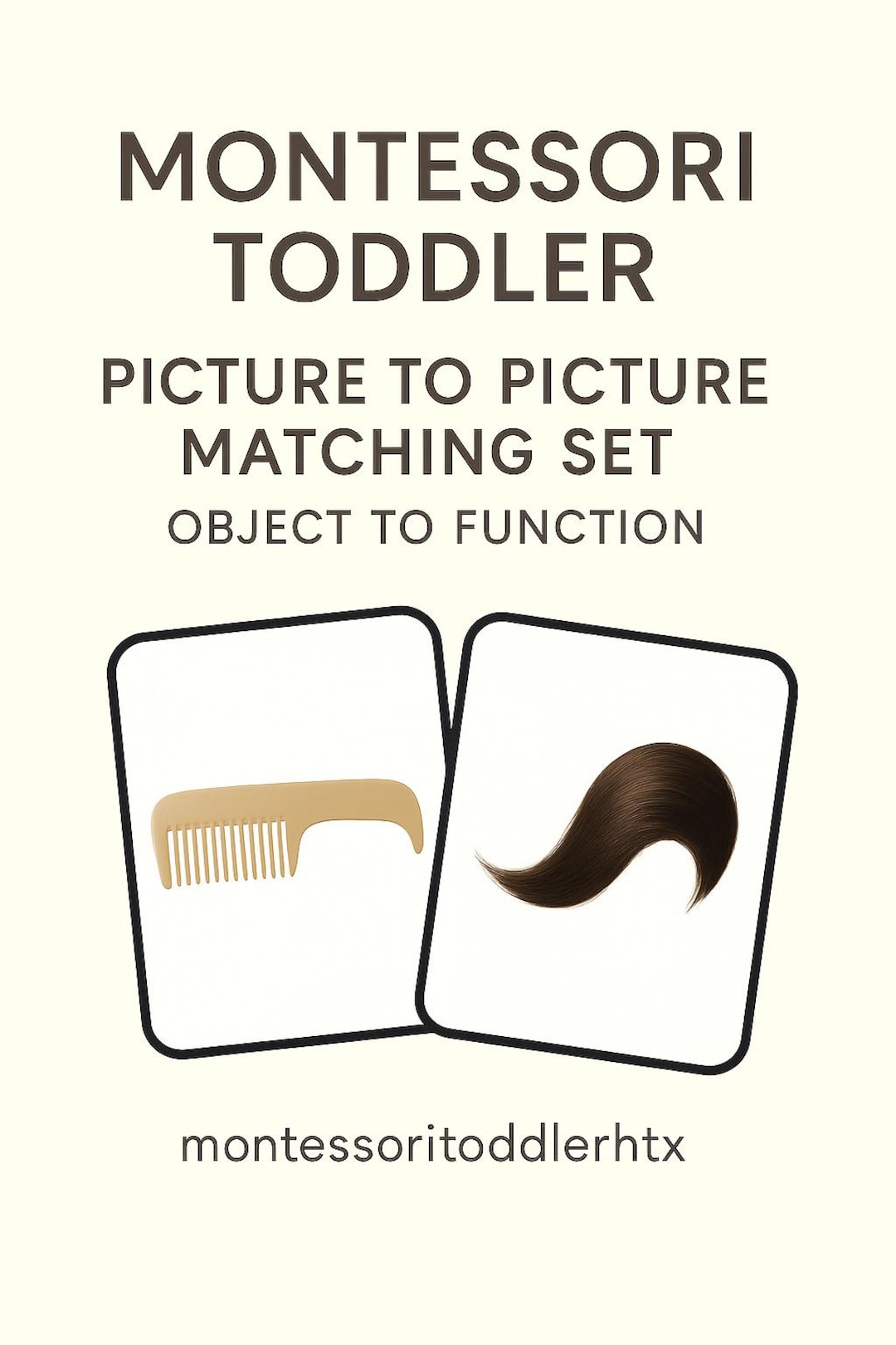 Montessori Toddler Matching Cards | Picture to Picture Object to ...