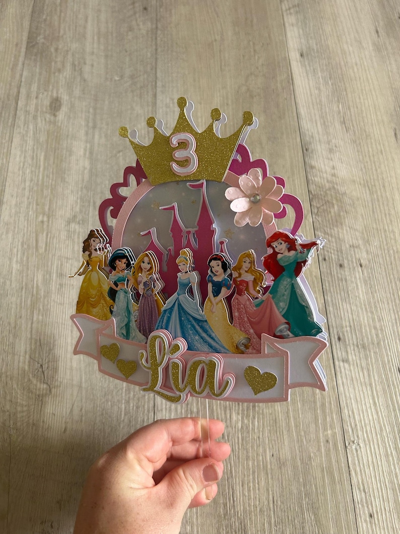 3D Digital Cake Topper DISNEY PRINCESSES – SVG Files for Cricut and ...