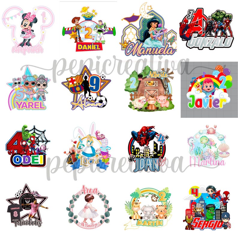 PACK 1 + 2 – 100 3D Cake Topper Designs | SVG Files for Cricut and ...