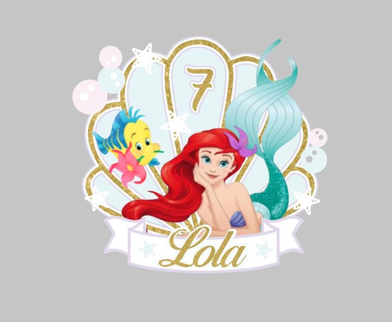 Little Mermaid Ariel 3D Digital Cake Topper – SVG Files for Cricut and ...