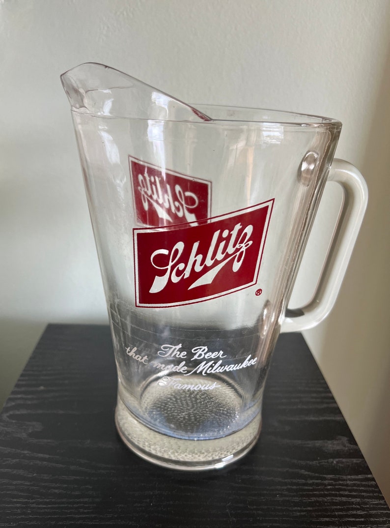 Vintage Schlitz Draft Beer Pitcher Glass / Breweriana /classic - Etsy