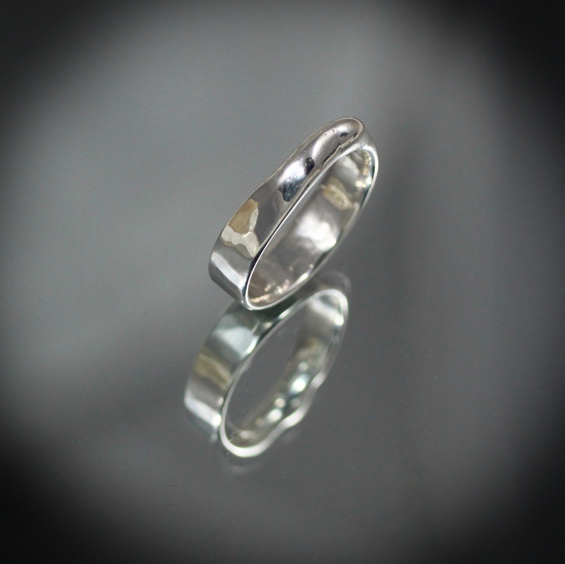 Shiny Fine Silver Fusion Dual Drip Ring With Cool Faceted - Etsy