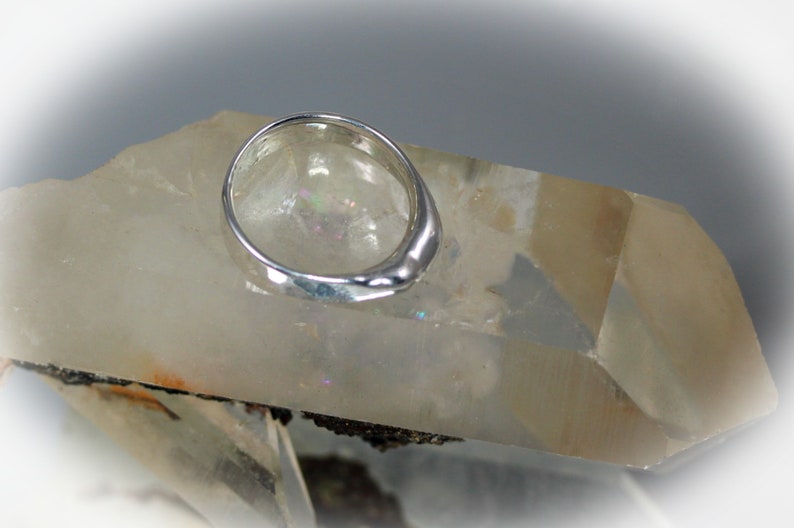 Shiny Fine Silver Fusion Dual Drip Ring With Cool Faceted - Etsy