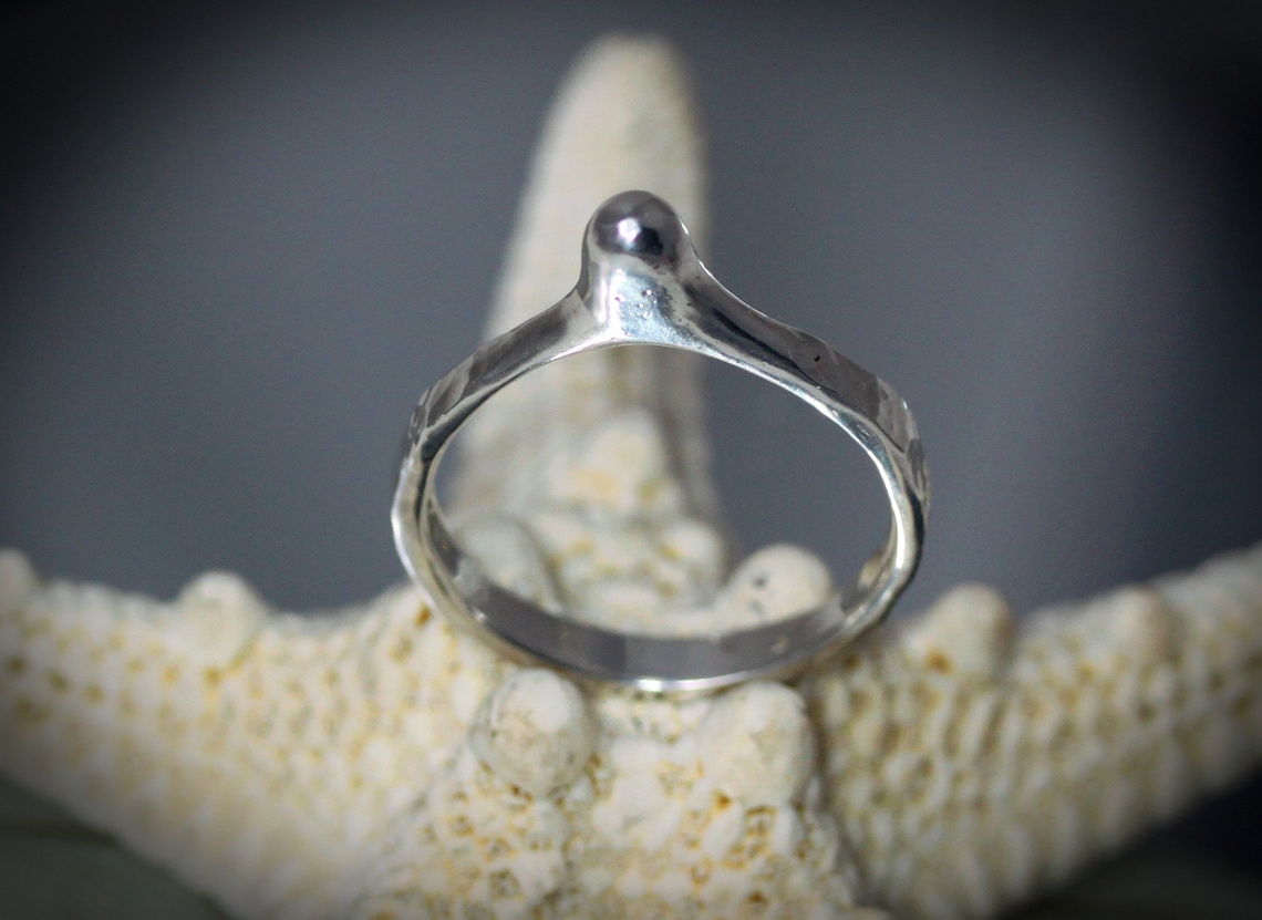 Honey Goo Ring, Big Drippy Fine Silver Fusion Drip Ring With Thin but ...