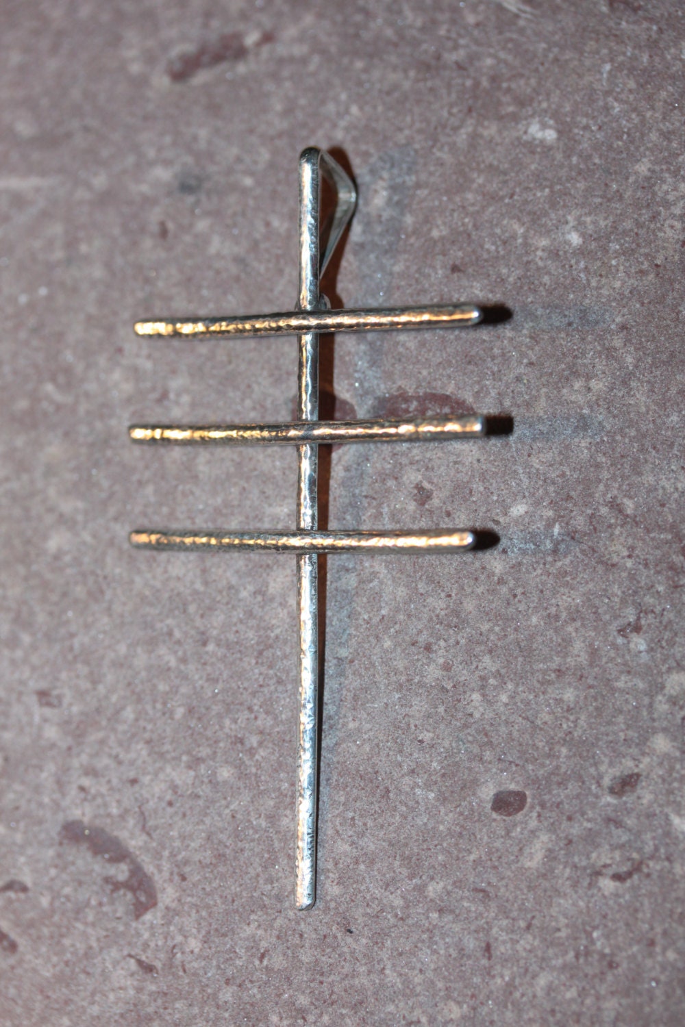 Delicate Sterling Silver TRIPLE-CROSS Pendant AKA Pope's | Etsy