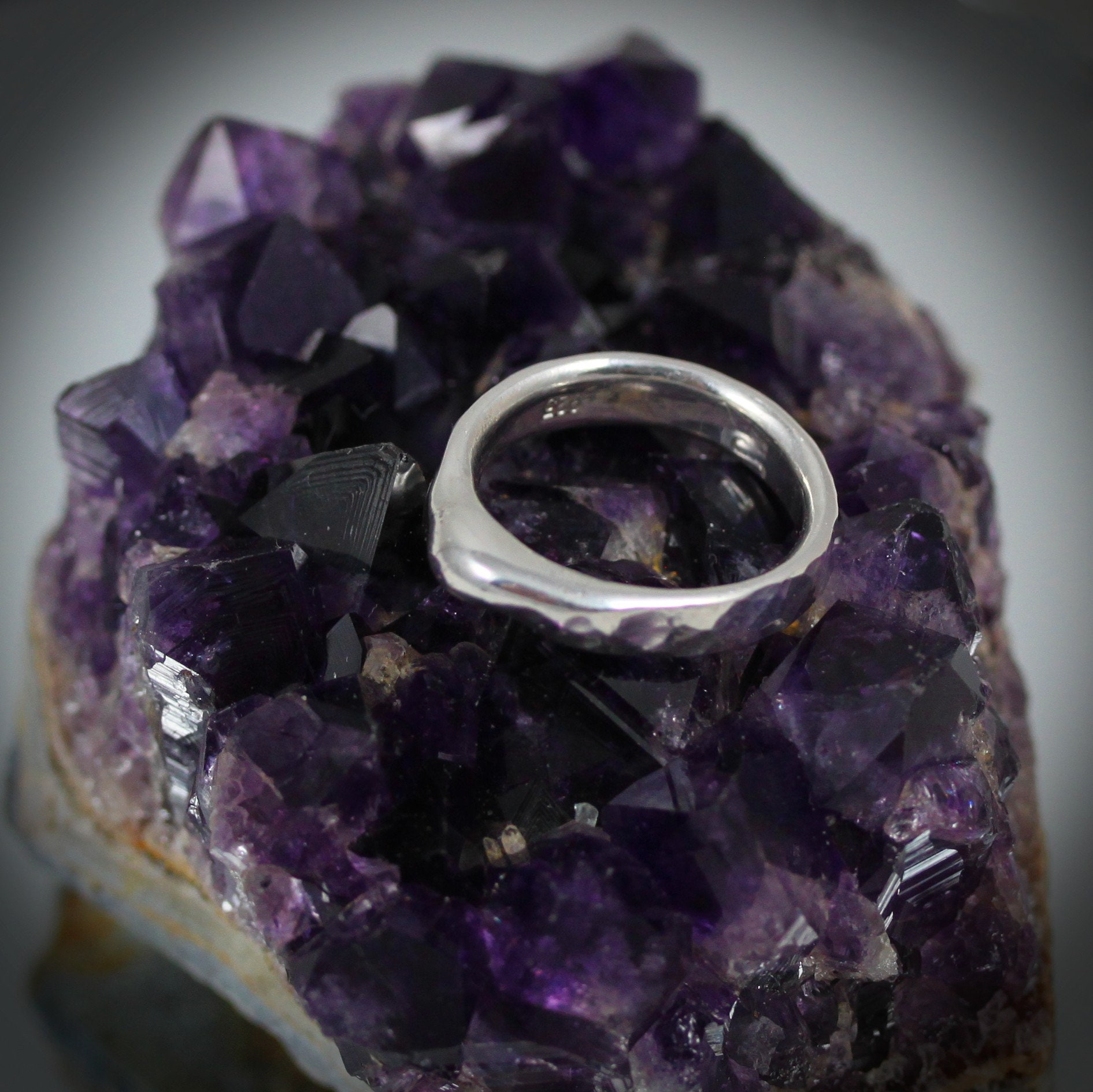 Shiny Fine Silver Fusion Drip Ring With Insanely Beautiful - Etsy