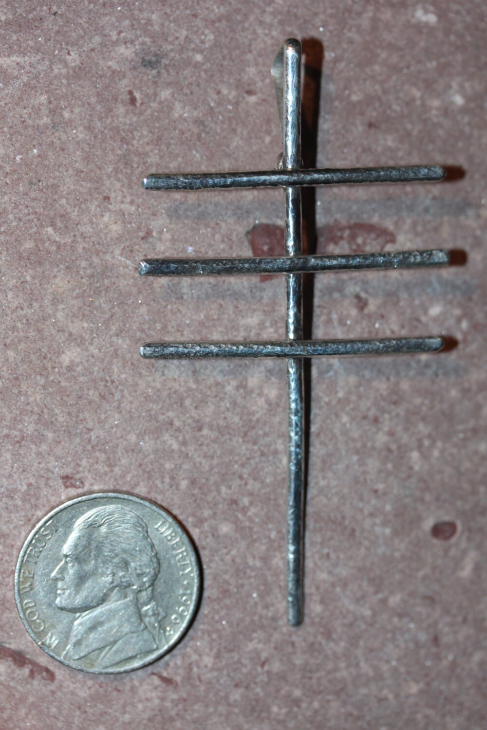 Delicate Sterling Silver TRIPLE-CROSS Pendant AKA Pope's | Etsy