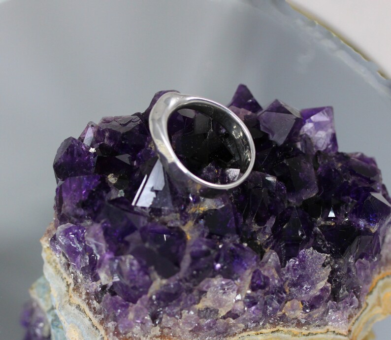 Shiny Fine Silver Fusion Dual Drip Ring With Cool Faceted - Etsy