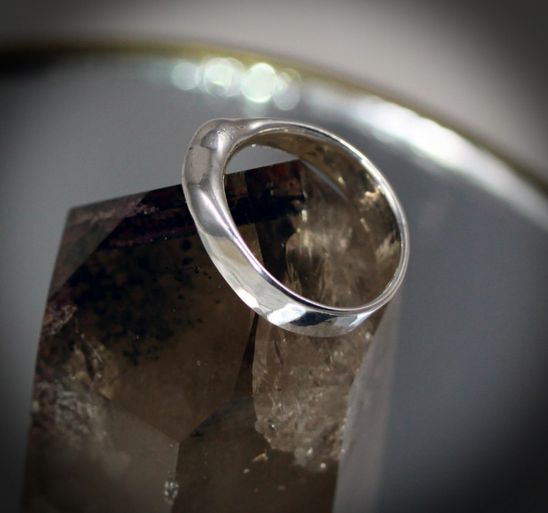Shiny Fine Silver Fusion Dual Drip Ring With Cool Faceted - Etsy