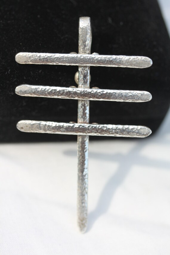 Heavily Embossed Sterling Silver Triple CROSS Pendant AKA | Etsy