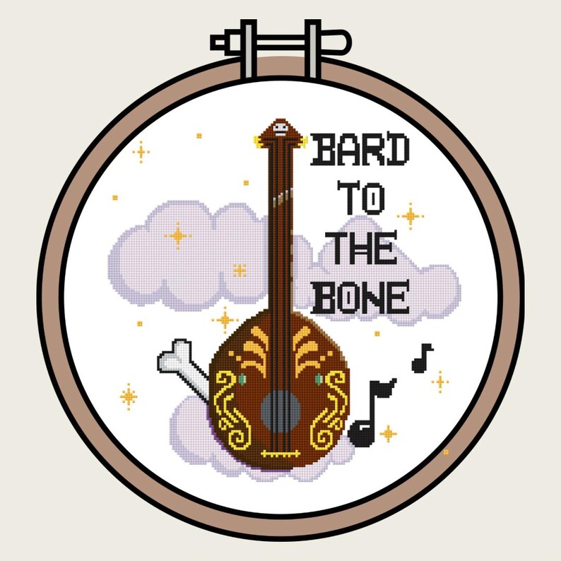 Bard to the Bone Cross Stitch Pattern - Etsy