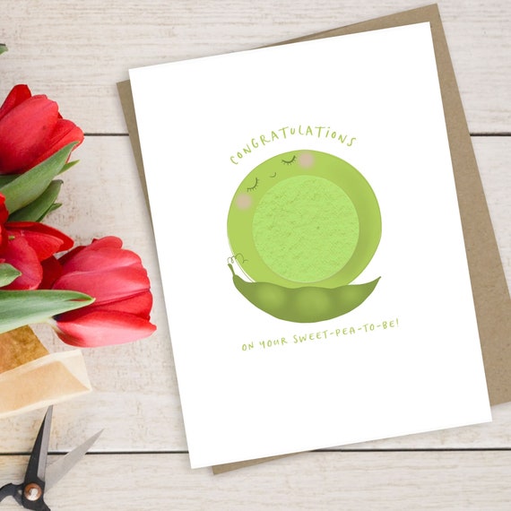 Plantable Seed Paper Card | Growable Greetings | 1 Single Blank Folded ...