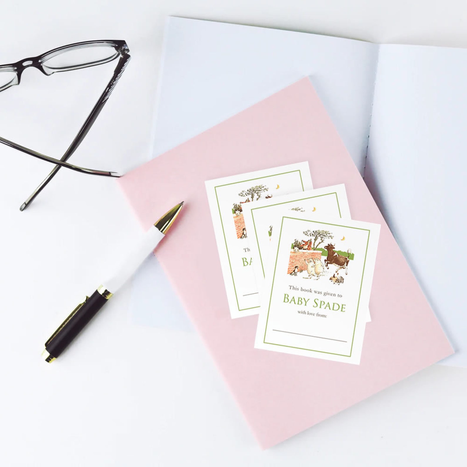 Custom Bookplates Personalized Nursery Rhyme Bookplates | Etsy