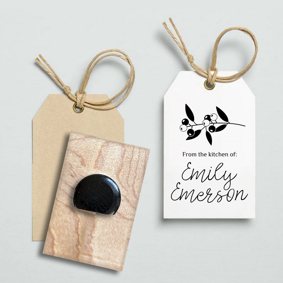 Kitchen Stamp: Custom Baking Stamp - Berry Design, 2" X 3" Wood Mount ...