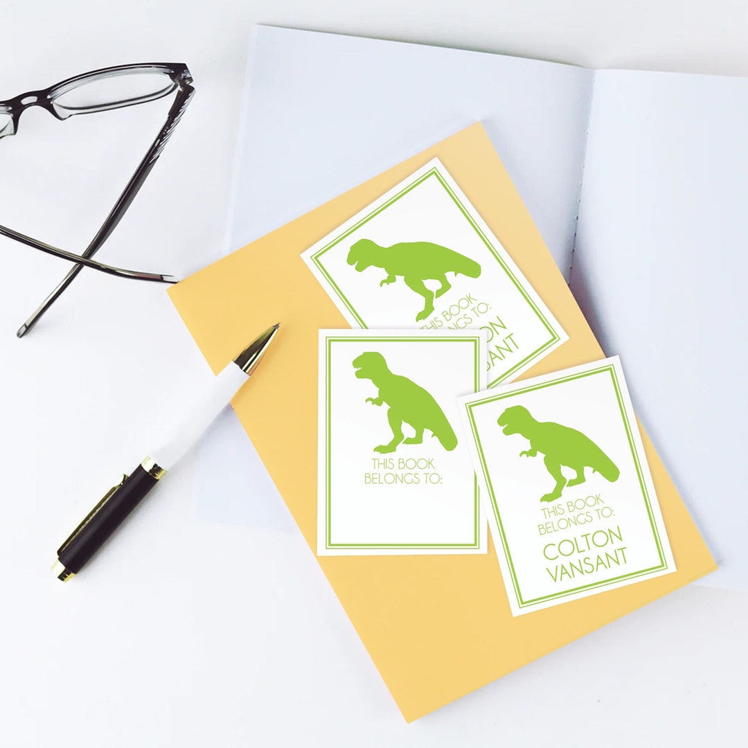 Custom Bookplates - Personalized Silhouette Stickers - Set of 12 Peel ...