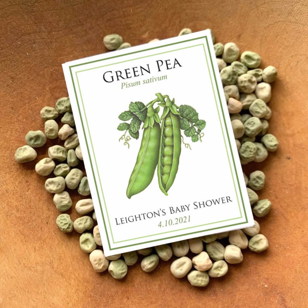 Custom Seed Packets - Personalized Pea in a Pod Baby Favors - Set of 20 ...