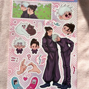 Satoru Gojo X Geto Sticker Sheet L Sugugeto | Jujutsu Kaisen Stickers ...