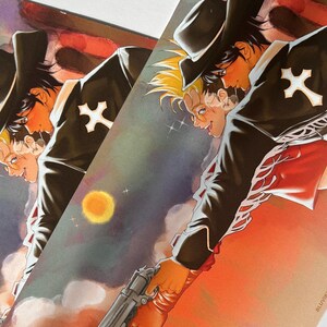 Trigun Cowboy Art Print | Trigun Stampede | Vash X Wolfwood - Etsy