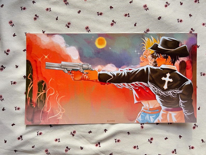 Trigun Cowboy Art Print | Trigun Stampede | Vash X Wolfwood - Etsy