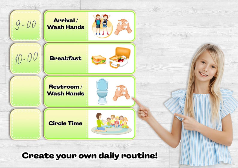 Daily Routine Visual Cards for Kids - Etsy
