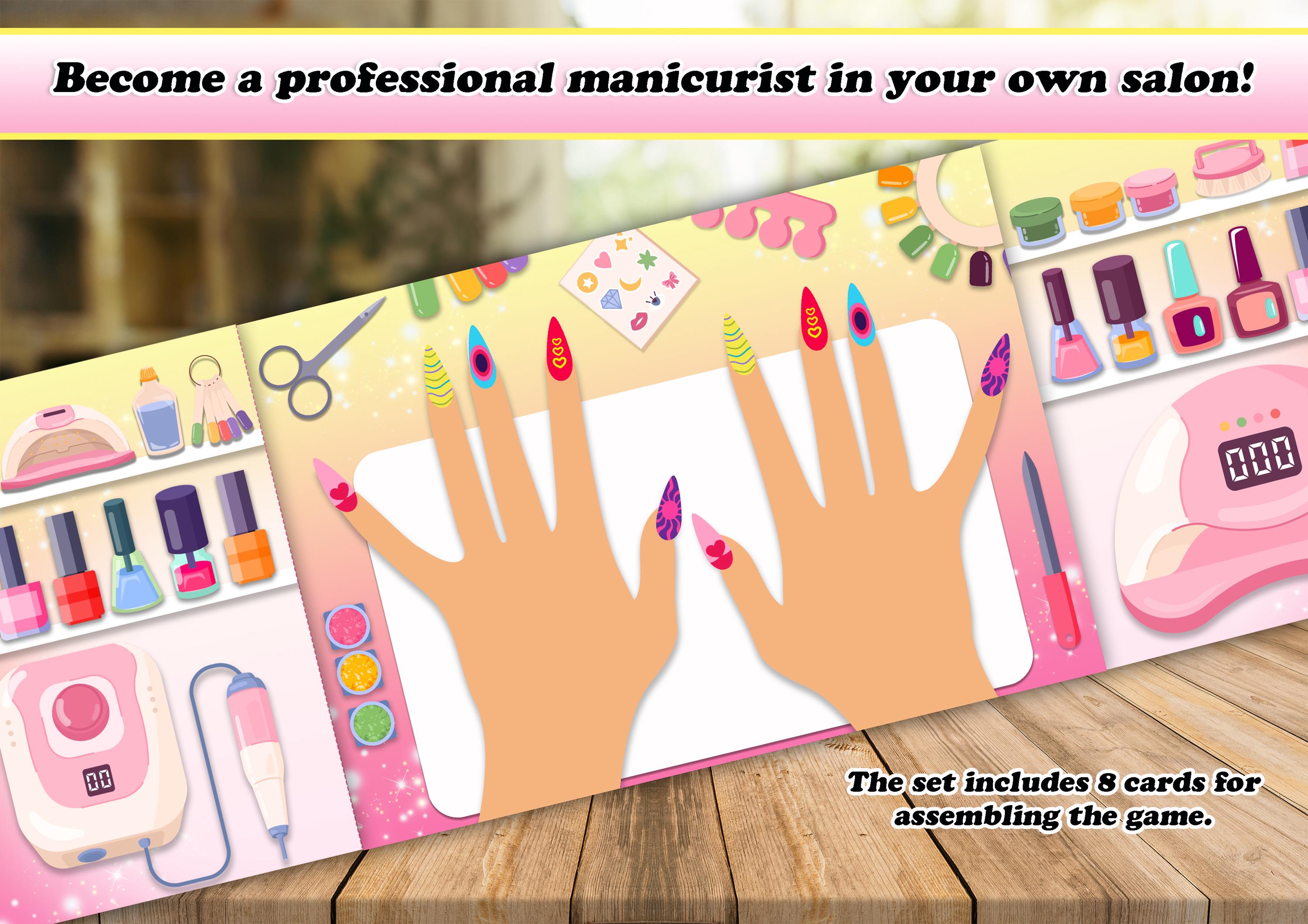 Beauty Salon Manicure Game Pretend Play Activity Printable - Etsy