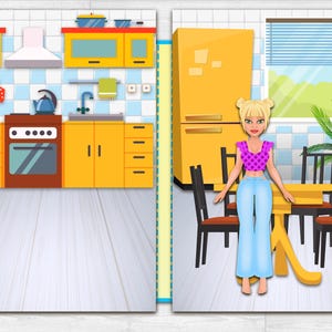 Printable Paper Dollhouse | Interactive Kids Book | Imaginative Play ...