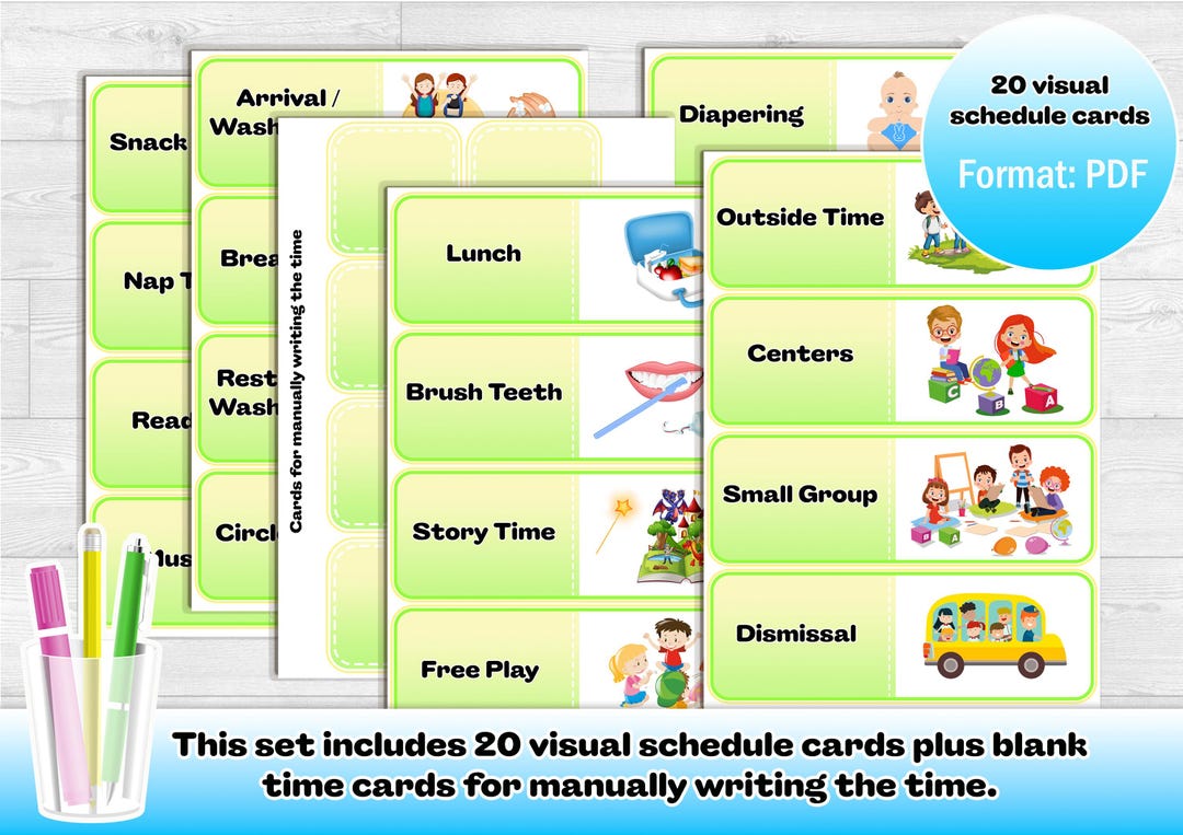 Daily Routine Visual Cards for Kids - Etsy