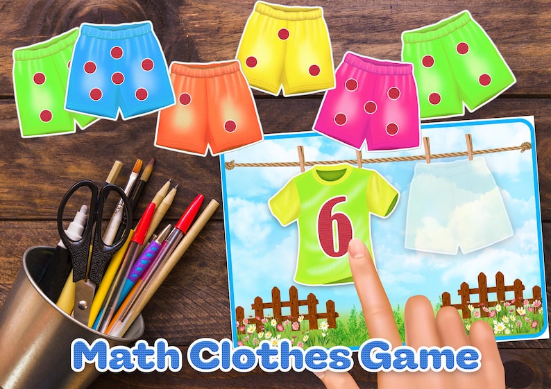 Clothesline Math Game – Printable Counting Activity for Preschoolers ...