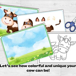 Happy Cow Paper Craft: Farm Animal Cut & Paste Activity (printable DIY ...