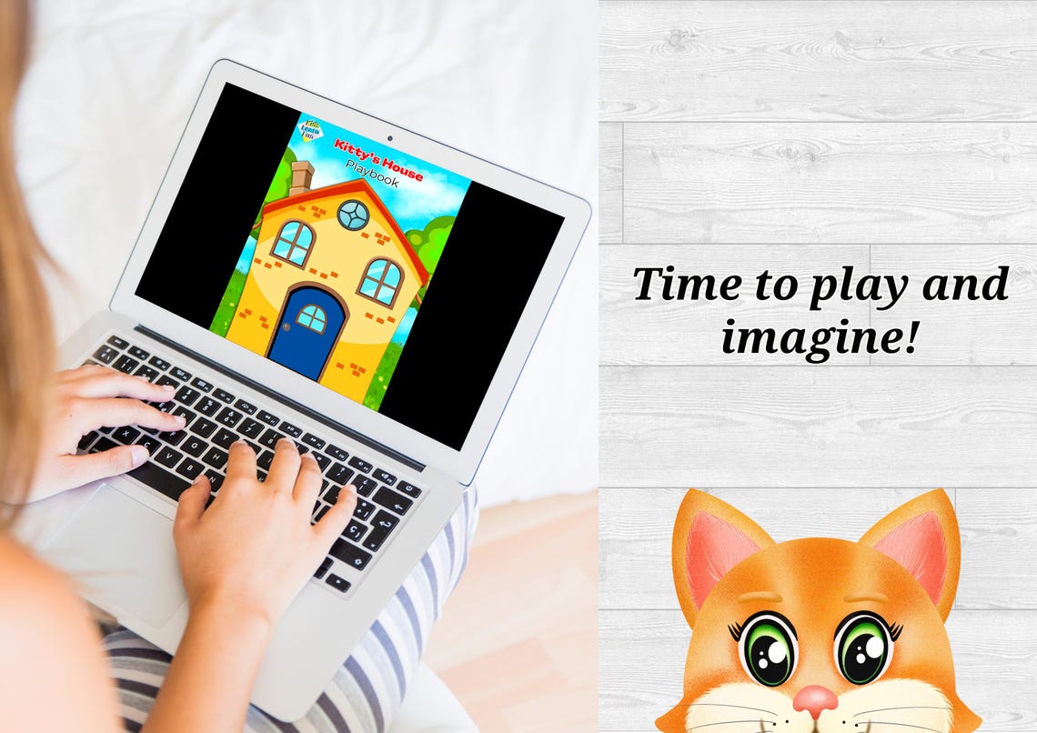 Playbook “kitty’s House” – Printable Cat Dollhouse Craft for Kids ...