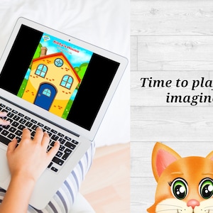 Playbook “kitty’s House” – Printable Cat Dollhouse Craft for Kids ...
